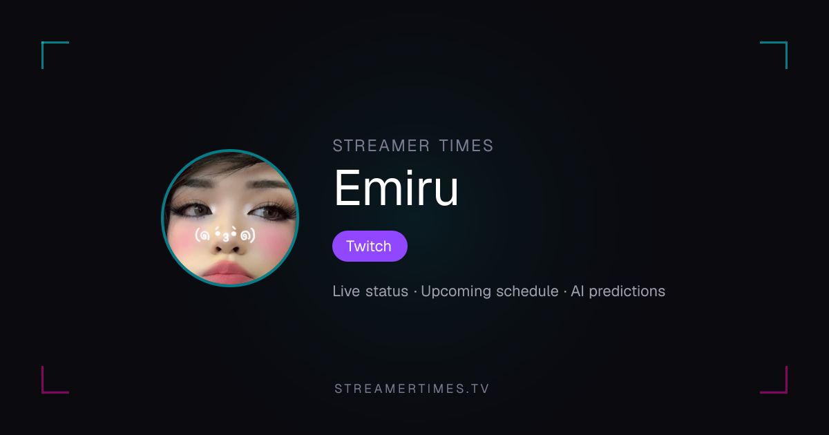 LIVE NOW: Emiru — MECCHA CHAMELEON | StreamerTimes